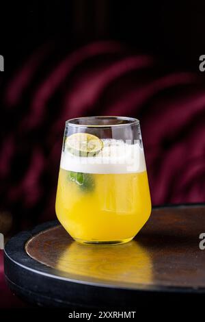 Negroni and martini cocktails on dark background with copy space Stock ...