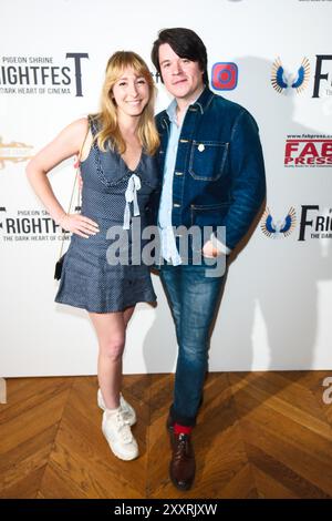 Mickey Keating, Valerie Krulfeifer attending the Carnage Park Premiere ...