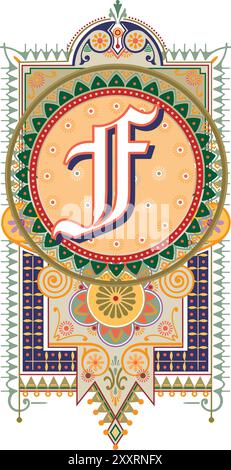 Art Marquesa Initial Caps Font Capital Letter M vector design ...