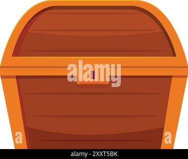Sturdy wooden chest with a secure metal lock, safeguarding valuable ...