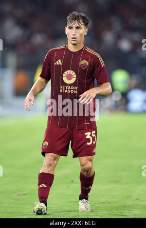 Tommaso Baldanzi of AS Roma looks on during the Serie A Enilive match ...