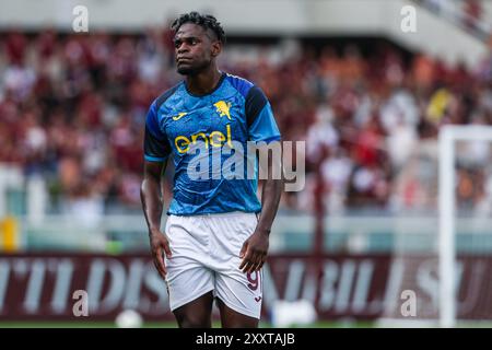 Duvan Zapata of Torino Fc looks on during the Coppa Italia Round of 32 ...