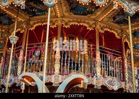 Antique carousel on Tivoli in Copenhagen, Denmark Stock Photo - Alamy