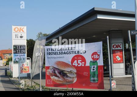 Copenhagen/ DenmarK/ 26 August 2024/OK gas station or ok gasoline ...