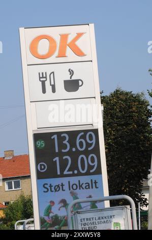 Copenhagen/ DenmarK/ 26 August 2024/OK gas station or ok gasoline ...