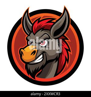 Angry Donkey Logo Inside Circle Stock Vector Image & Art - Alamy