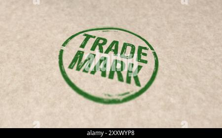 Trademark stamp icons in few color versions. Trade mark intellectual ...