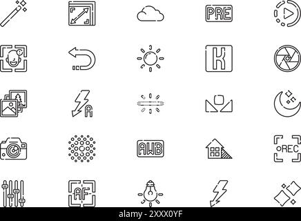 Camera mode Icons Stock Vector Image & Art - Alamy