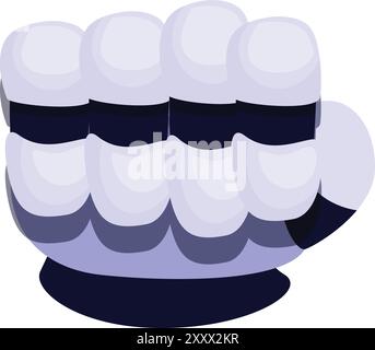 Cartoon fist clenching, showing concept of anger, boxing or fight Stock ...