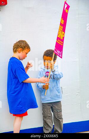 Black kid with anti fascist sign in London, UK Stock Photo - Alamy