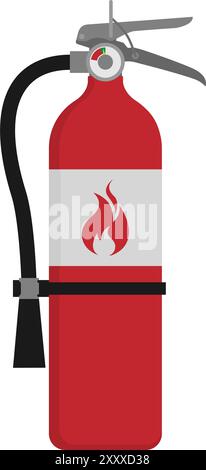 Fire Extinguisher Flame Protection Device Suppression Black White ...