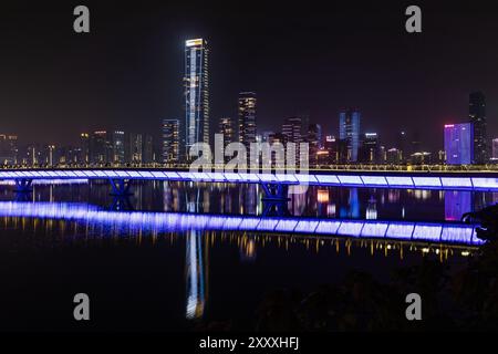 Night view of Shenzhen talent Park Stock Photo - Alamy