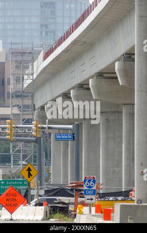 Construction of the Tyson's Corner Metro Station extension on the ...