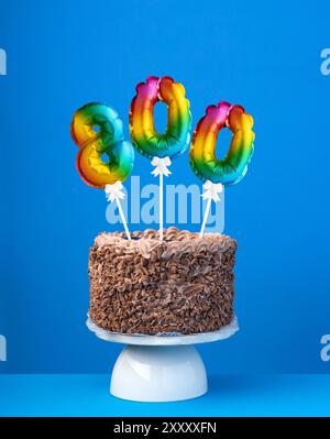 Multicolored balloon for number 800 celebration. Happy birthday on ...