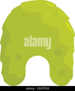Cartoon letter m with a dripping liquid slime effect. Gradient cartoon ...