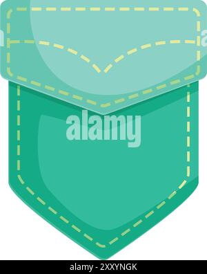 Jeans pocket icon green vector Stock Vector Image & Art - Alamy
