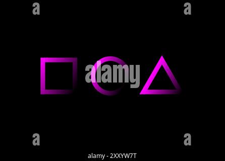 Simple Minimalist Square Circle Triangle for Head Symbol of Korean ...