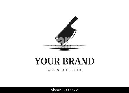 Meat cleaver knife and steak flat color icons in circle shape outlines ...