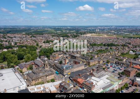 Aerial photo of the village of Morley in Leeds, West Yorkshire in the ...