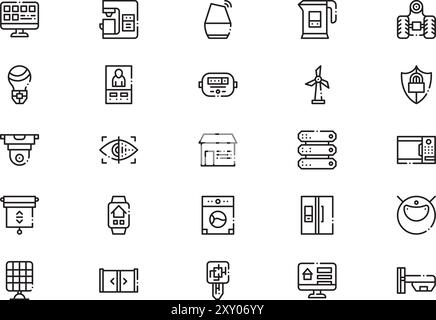 Smarthome icons collection is a vector illustration with editable ...