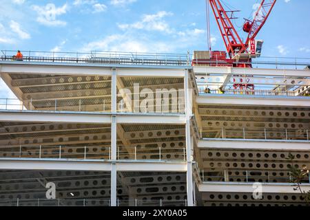 Construction of a building, Farringdon, London, UK Stock Photo - Alamy