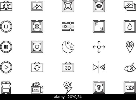 Camera mode Icons Stock Vector Image & Art - Alamy