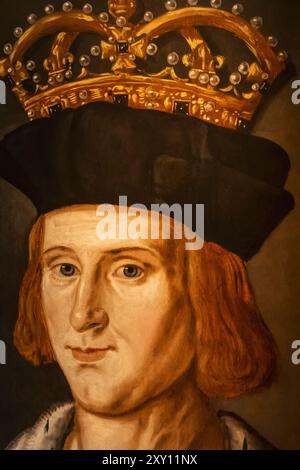A portrait of King Edward IV of England, painted circa 1600. This oil ...