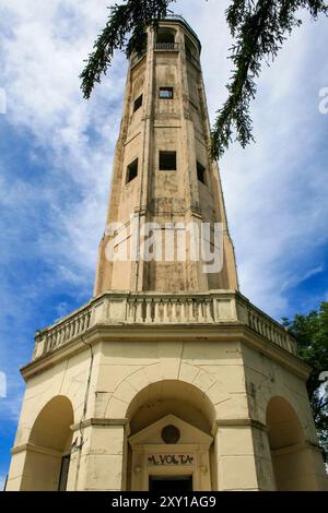 Brunate, Como, Lombardy, Italy. Hilltop lighthouse and memorial of the ...