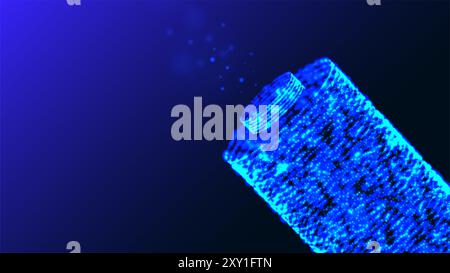 Digital cells battery from gloving particles. Fast charging technology ...