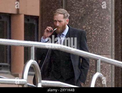 Adam Carruthers arrives at Newcastle Crown Court where he is accused of ...