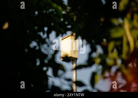 Circuit breaker panels (breaker boxes or distribution boards) on street ...
