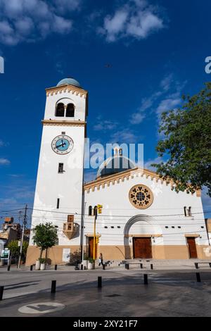 The exterior of the Church of Our Lady of the Rosary with its single ...