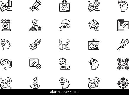 Neuromarketing icons collection is a vector illustration with editable stroke Stock Vector Image ...