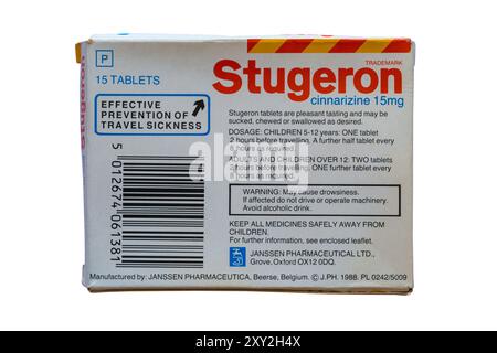 old box of Stugeron tablets pills for effective prevention of travel ...