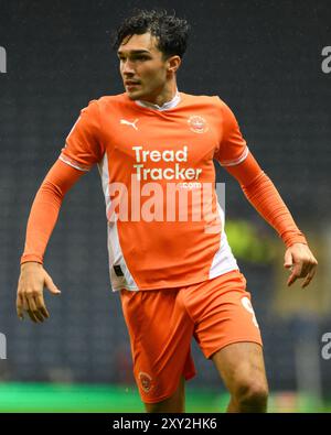 Kyle Joseph of Blackpool in action during the Sky Bet League 1 match ...