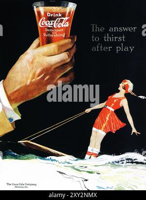 Old Coca Cola poster on old plaster wall Stock Photo - Alamy