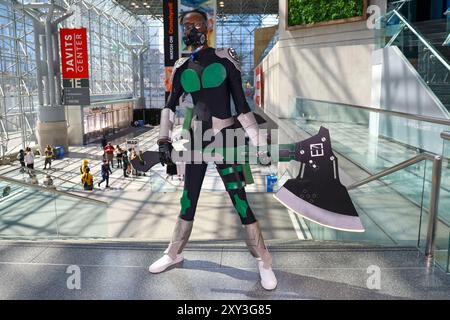Cosplayer David of Staten Island is suited up as Kaiju No. 8 at the ...