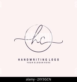 Creative modern luxury letter HC logo design vector illustration Stock ...
