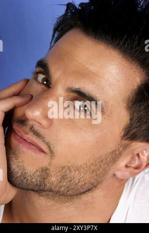 Full size picture of good looking female in trendy street style pink ...