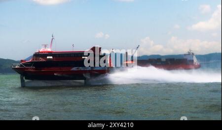 The Turbojet hydrofoil ferry between Hong Kong and Macao Stock Photo ...