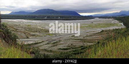 Panorama on the Matanuska River in Alaska Stock Photo - Alamy