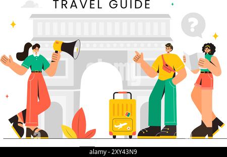 Travel Guide and Tour with Showing Interesting Places to Group of ...