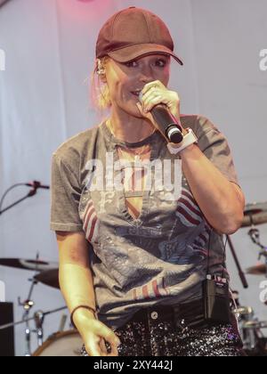 German pop singer Michelle on ARD TV show Stock Photo - Alamy