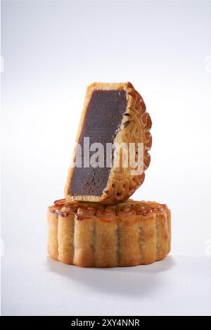 Traditional Cantonese style red bean paste mooncake for Mid-Autumn ...