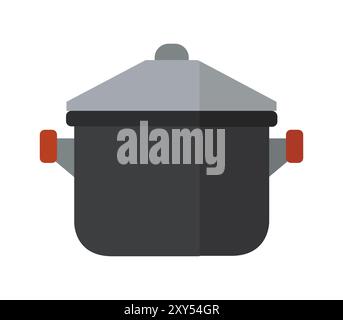 Kitchen pot icon illustrated on white background Stock Photo - Alamy