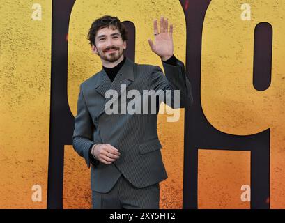 Dylan Arnold, a cast member in "Halloween Kills," poses at the premiere ...