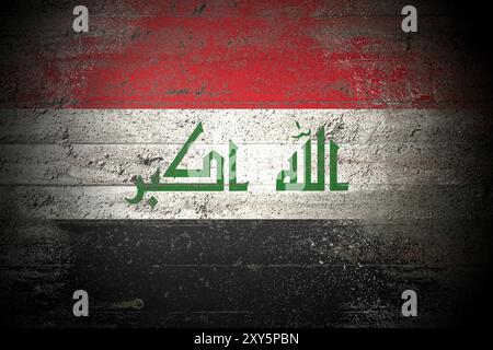 Grunge Iraq flag textured background. Vector illustration Stock Photo ...