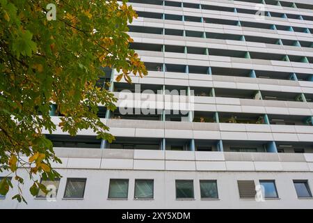 Refurbished GDR prefabricated building in the city centre of Dresden in ...