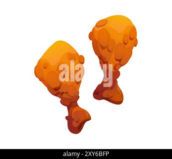 Baked drumsticks, chicken poultry meat grilled Stock Vector Image & Art ...