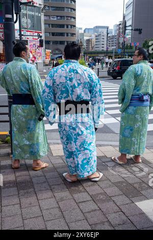 Sumo Wrestlers wearing Kimonos in Akihabara Tokyo Japan Stock Photo - Alamy